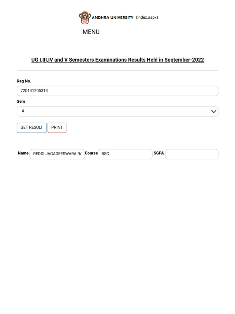 4 TH Sem Result | PDF