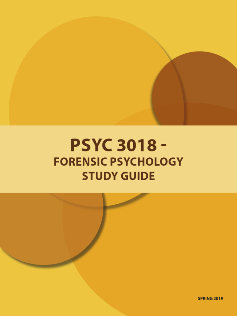 Forensic Psychology Study Guide Overview | PDF | Offender Profiling ...