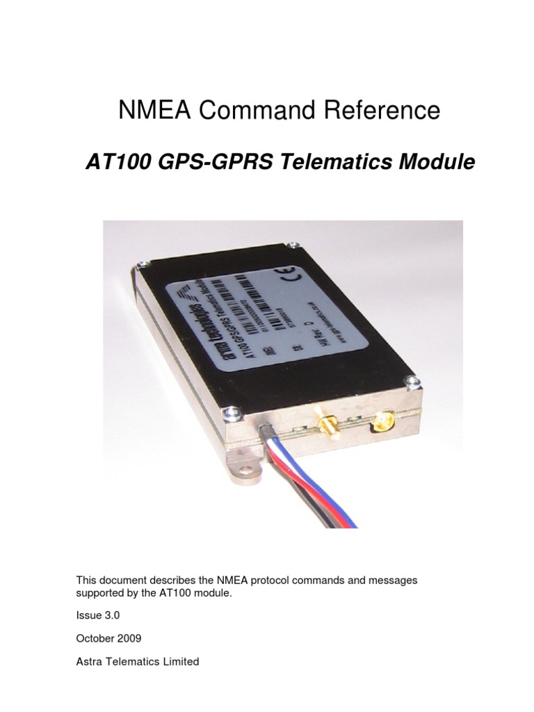 AT100 Nmeaguide | PDF | Transmission Control Protocol | Port (Computer ...