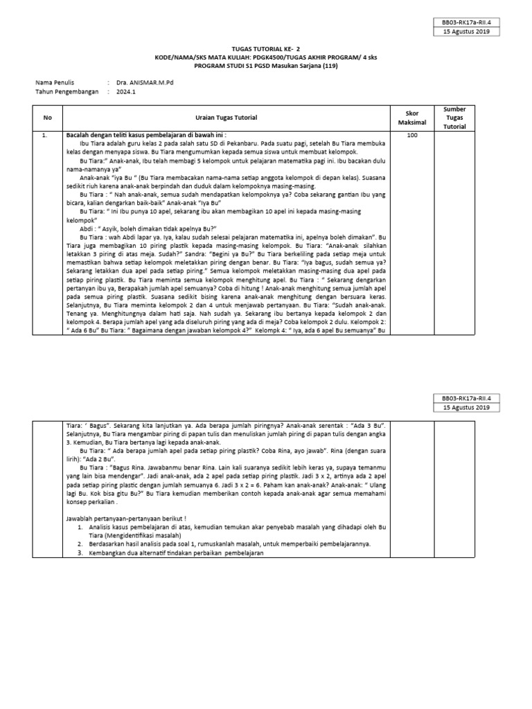Tugas Tutorial 2 Tap 2024.1 | PDF