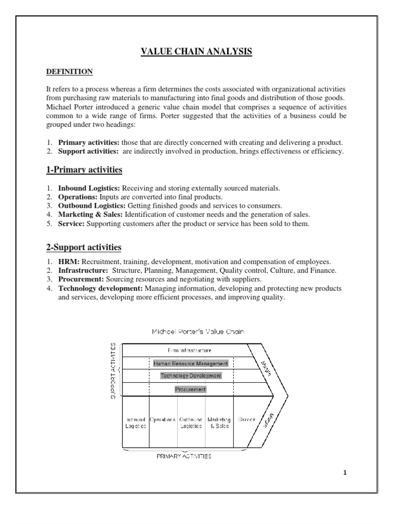 Value Chain Analysis Explained | PDF | The Coca Cola Company | Logistics