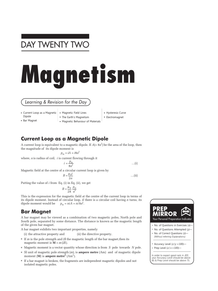 Day 22 | PDF | Magnetism | Ferromagnetism