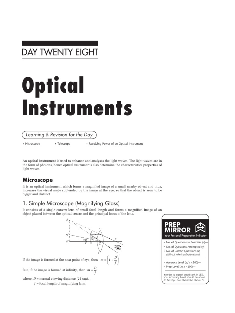 Day 28 | PDF | Angular Resolution | Optics