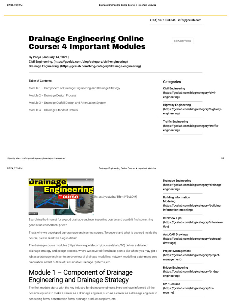 Drainage Engineering Modul | PDF | Engineering | Educational Technology
