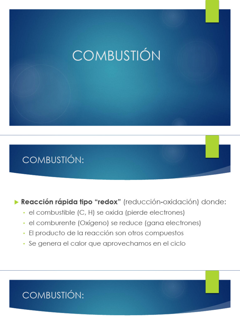 7- Combustión en MEP | Descargar gratis PDF | Combustión | Redox