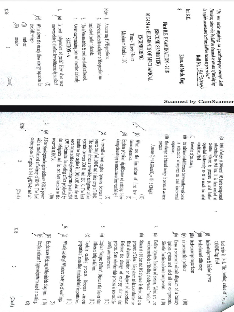 Mechanical 2nd Sem | PDF | Physical Sciences | Applied And Interdisciplinary Physics