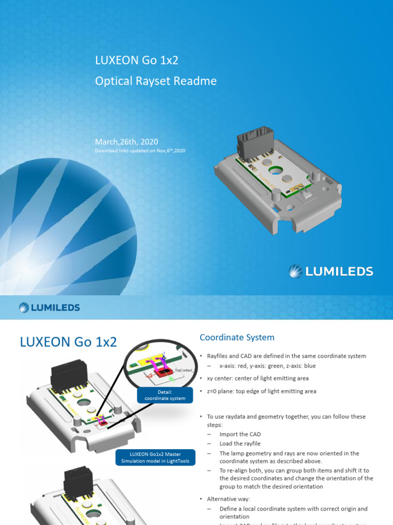 RayFile - LUXEON Go - 1x2 - 20200420v2 | PDF | Cartesian Coordinate ...