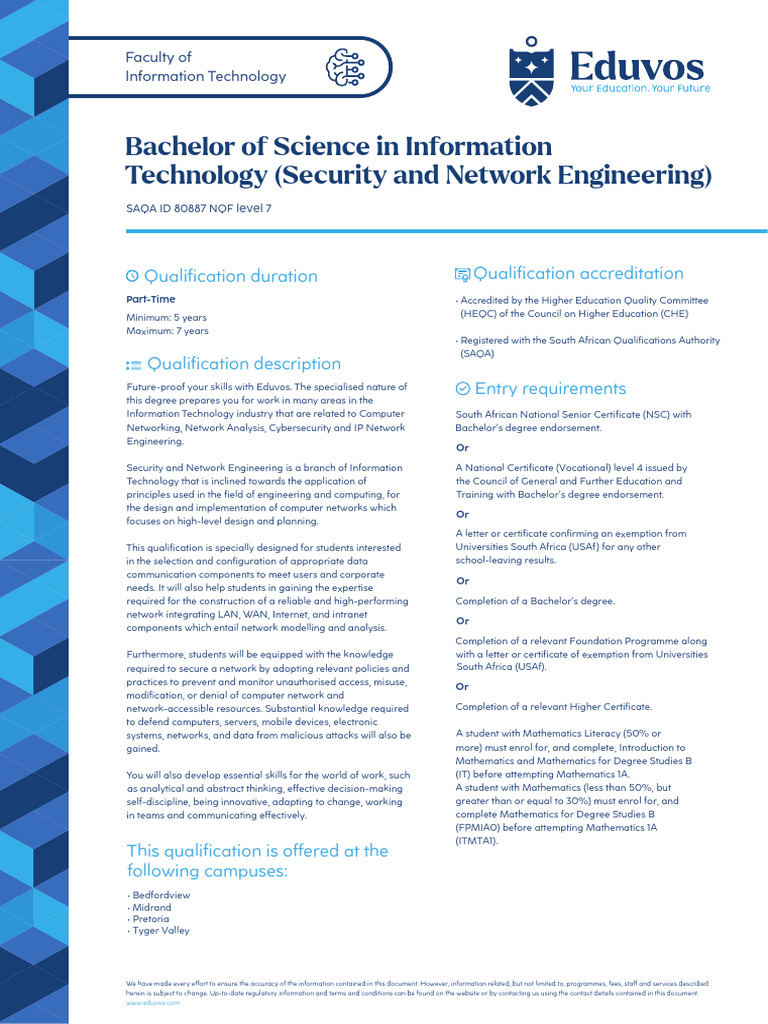 IT Security & Network Engineering Degree | PDF | Computer Security ...