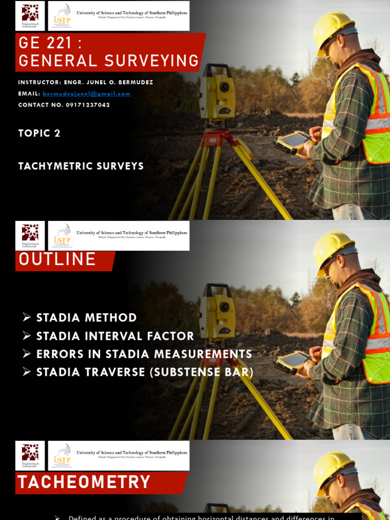 Topic 2. Tachymetric Survey | PDF | Surveying | Metrology