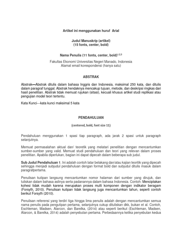 Panduan Penulisan Artikel | PDF