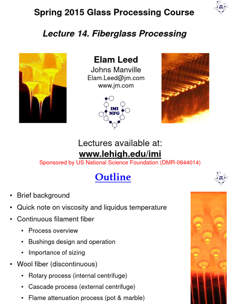 Glass Processing Course - Fiberglass | PDF | Fiberglass | Glasses