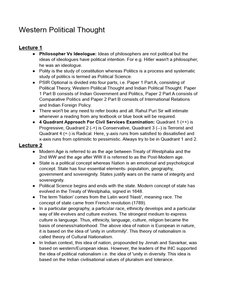 PSIR Paper 1 Section A | PDF | Plato | Socrates