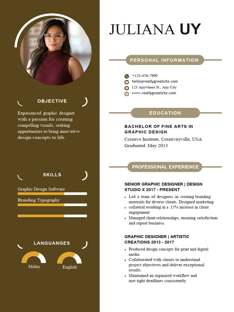 Sample Resume 3 Creative Professional in Graphic Design | PDF | Art