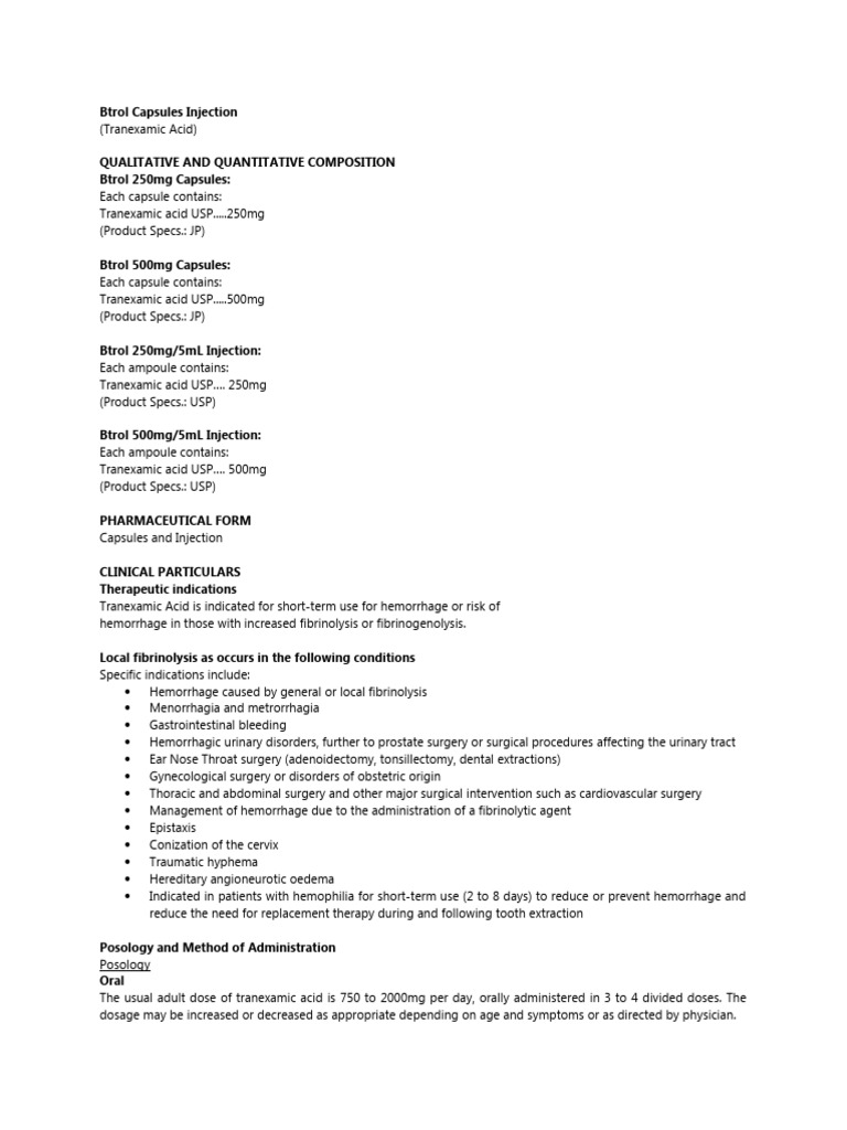 Btrol Capsules Injection | Download Free PDF | Intravenous Therapy ...