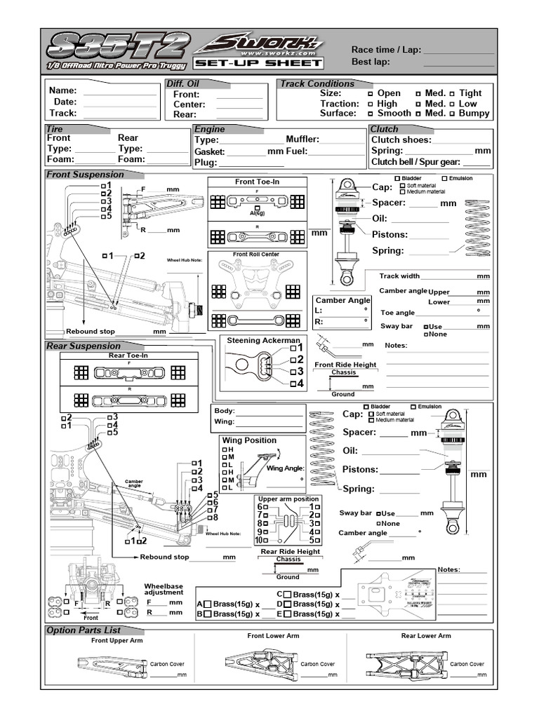 S35-T2 - Setup Sheet | PDF | Sports Cars | Car