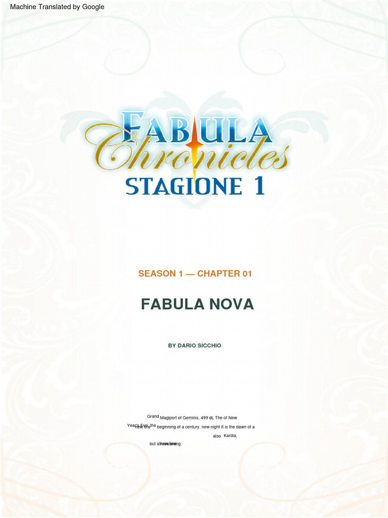 FChS1C01-Stagione-1-Fabula-Nova-EN | PDF