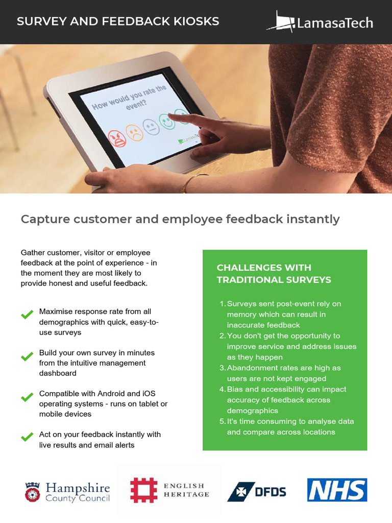 LamasaTech - Survey Kiosk and Software Brochure | PDF | Android ...