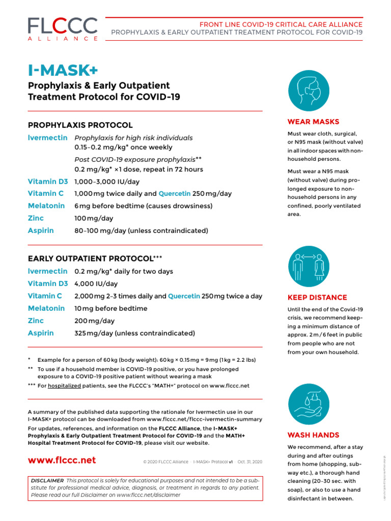 FLCCC IVERMECTIN Protocol | PDF | Patient | Clinical Medicine