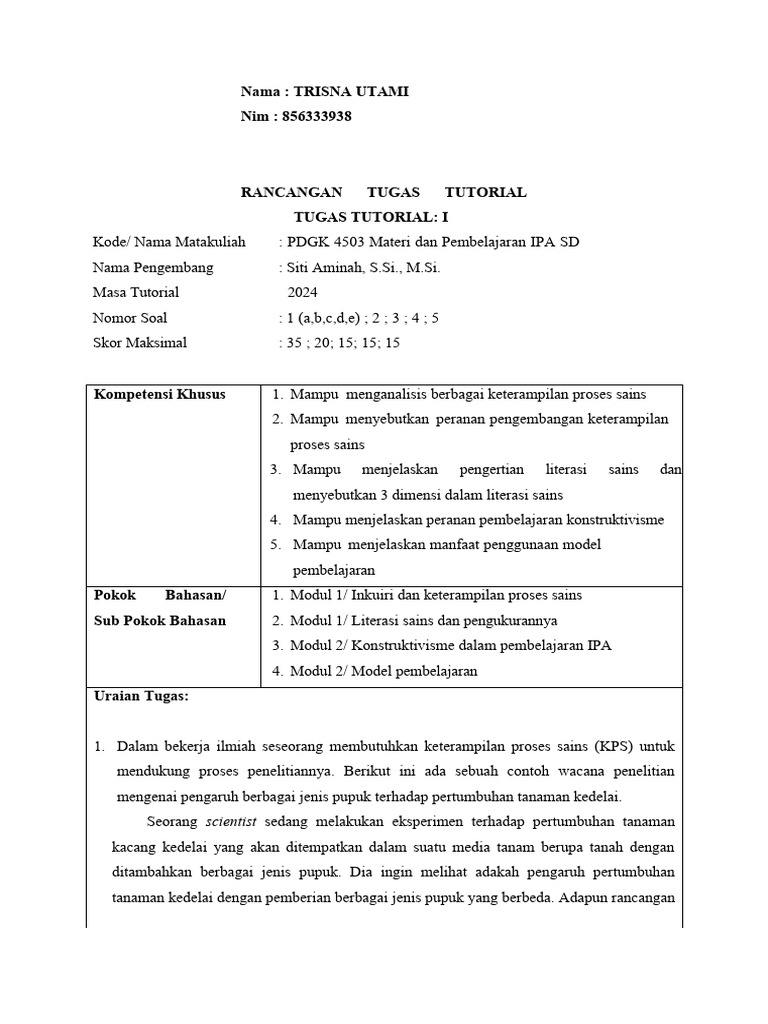 TT1 Trisna Utami Ipa | PDF