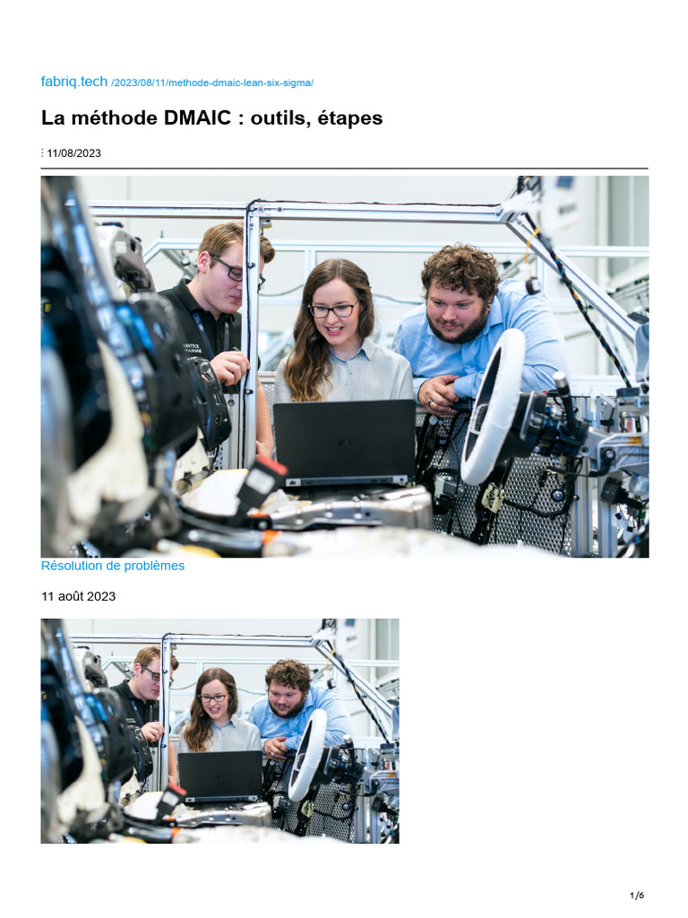 Méthode DMAIC : Guide et Outils Essentiels | PDF | Six Sigma ...