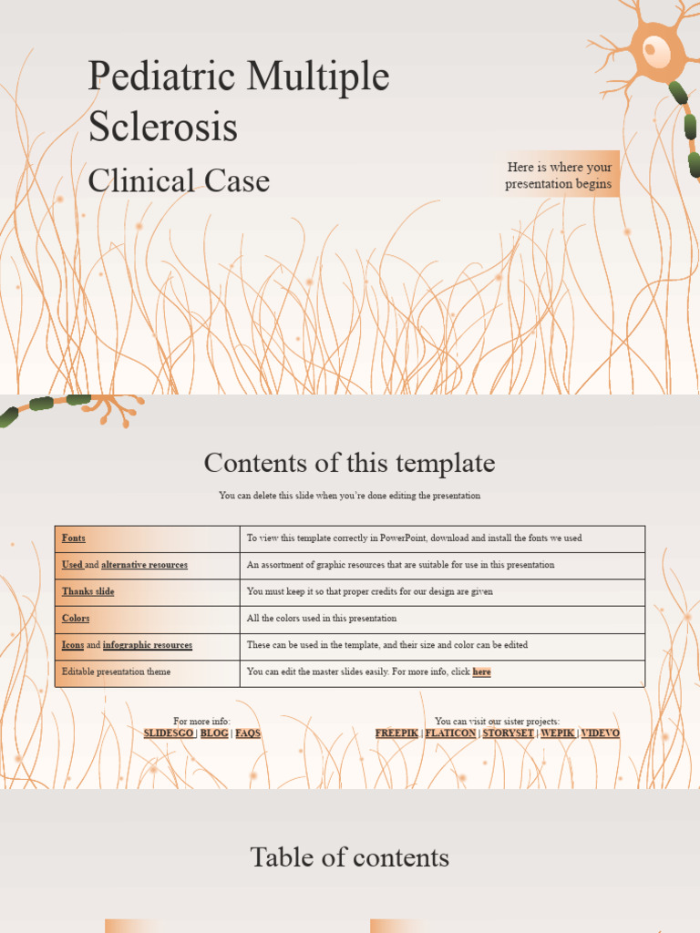 Pediatric Multiple Sclerosis Clinical Case by Slidesgo | PDF | Planets | Saturn