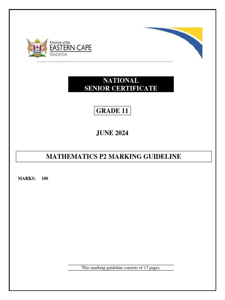 7 - JUNE P2 GRADE 11 EC Mathematics Memo 1 | PDF | Theorem | Euclid