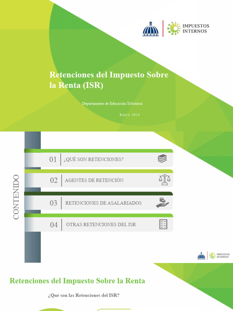 Retenciones Del Impuesto Sobre La Renta (ISR) y Retribuciones Complementarias (Septiembre-2023 ...