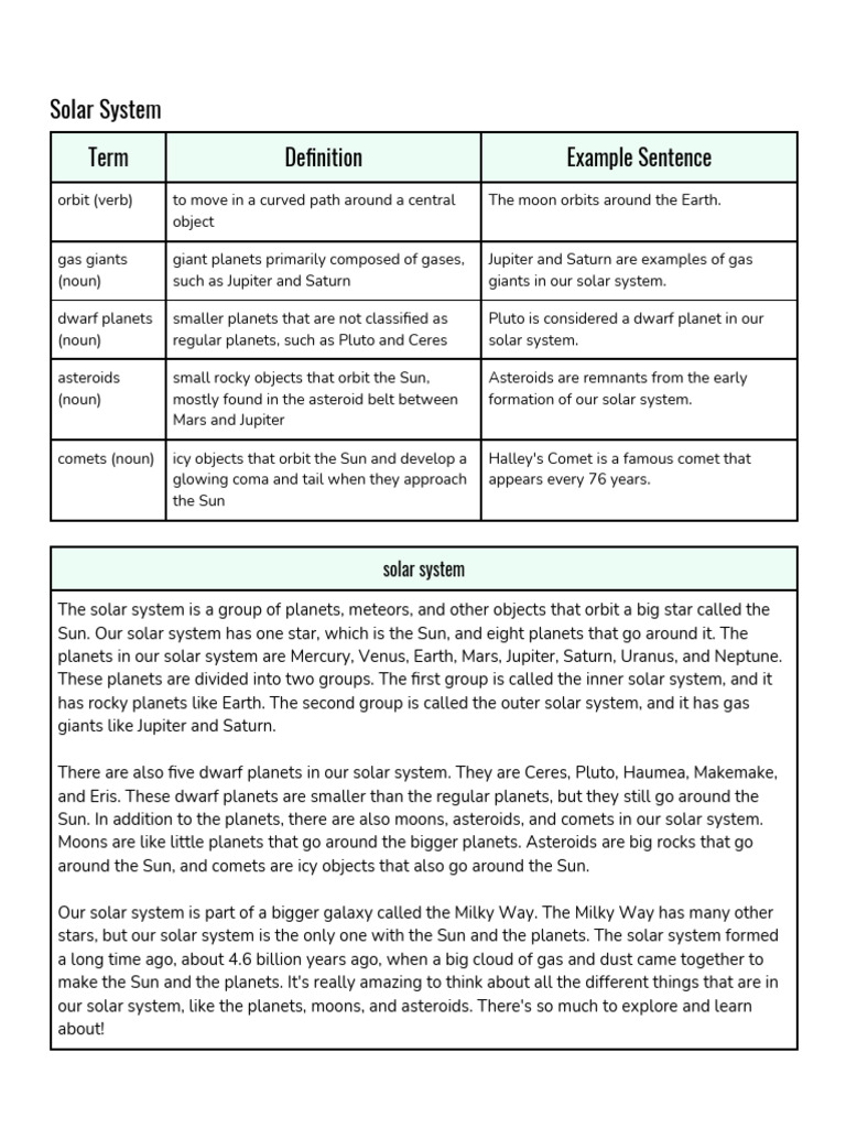 Understanding the Solar System Basics | PDF | Planets | Solar System