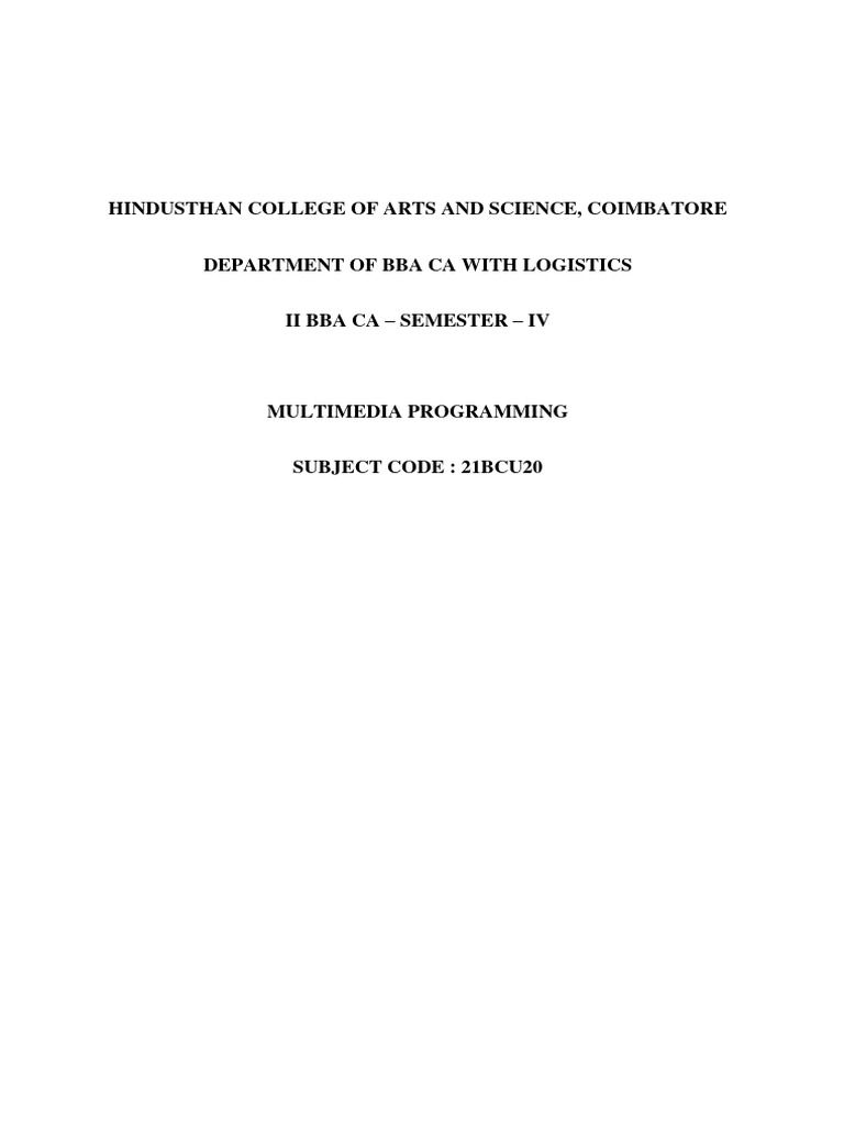 multimedia-programming-5-units | PDF | Amplifier | Computer Data Storage