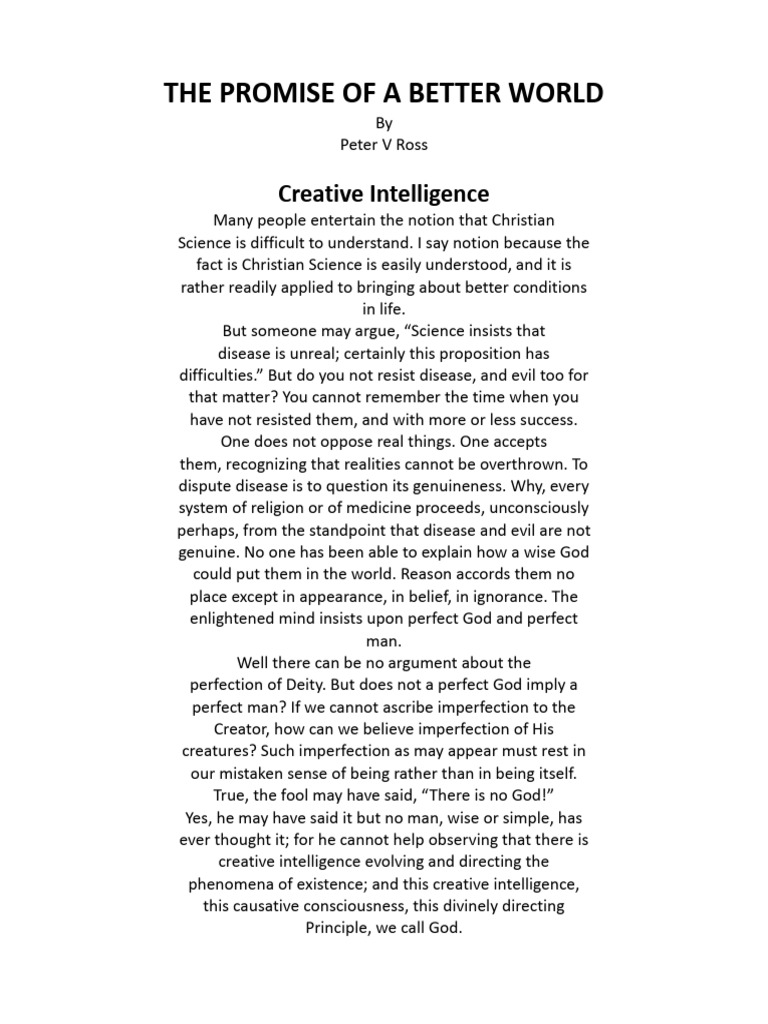 The Promise of A Better World | PDF | God | Consciousness