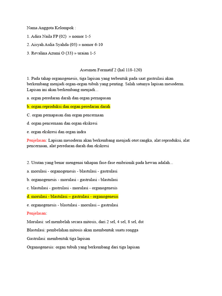 Asesmen Formatif 2 (Hal 118-120) | PDF