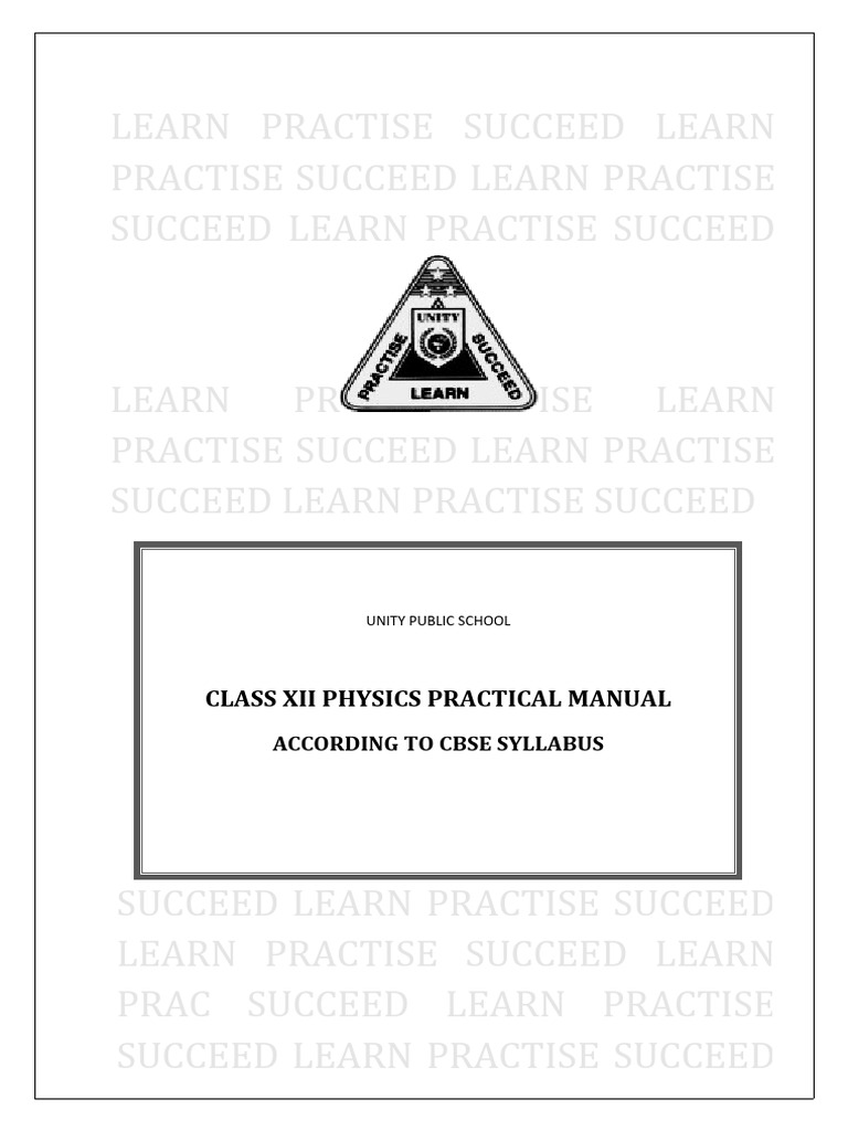 Class 12 Physics Practical Manual | PDF | Electrical Engineering ...
