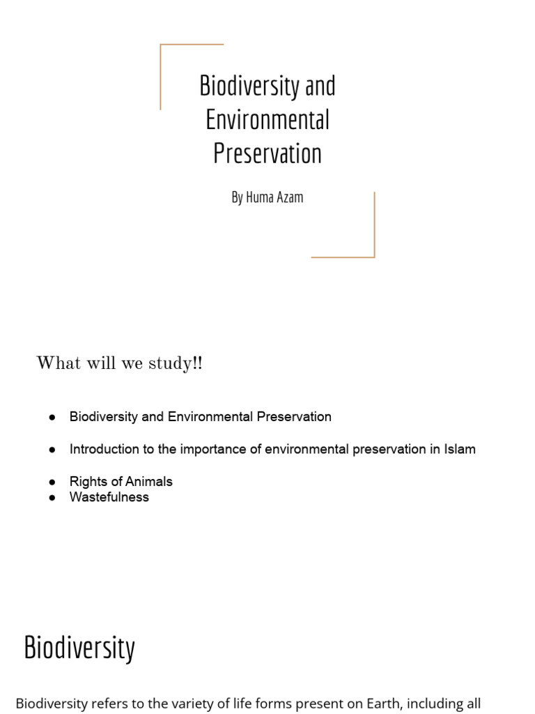 Biodiversity in Islam | PDF | Biodiversity | Ecosystem