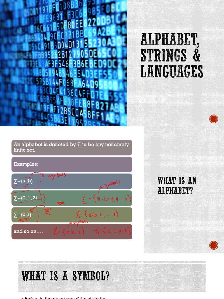 3-Alphabets, Strings, Languages | PDF | String (Computer Science) | Syntax (Logic)