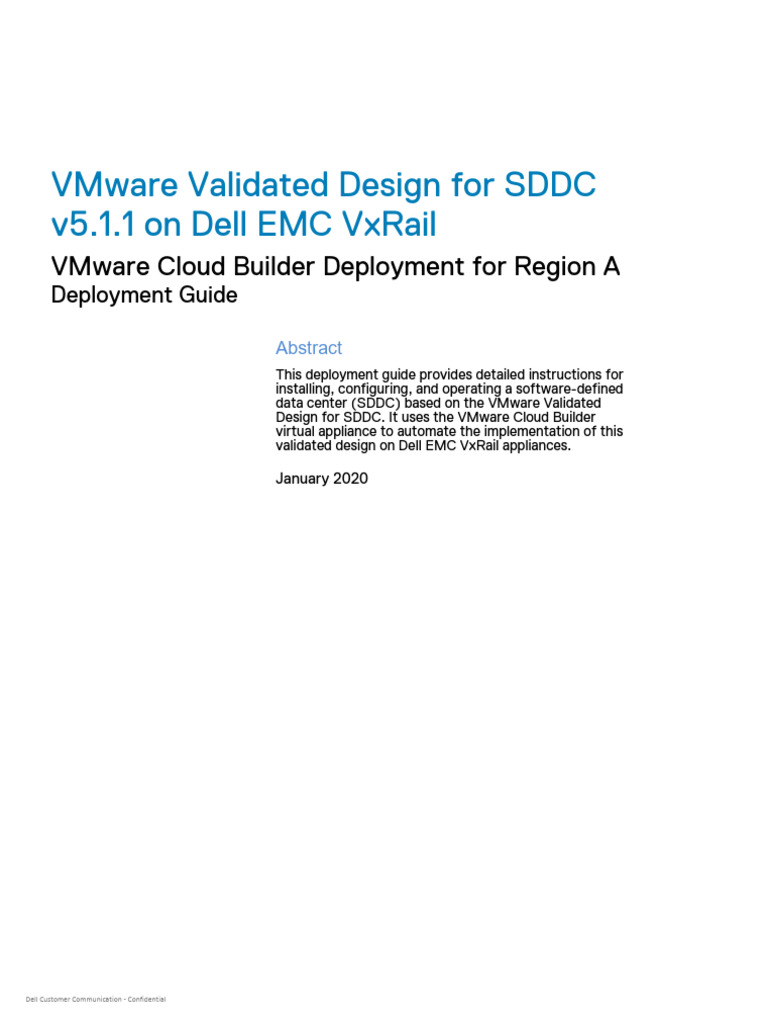 H18097 VVD Reg A 5.1.1 Deployment Guide | PDF | Cloud Computing ...
