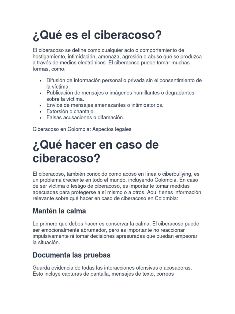 Ciberacoso | PDF | Acoso cibernético | Intimidación
