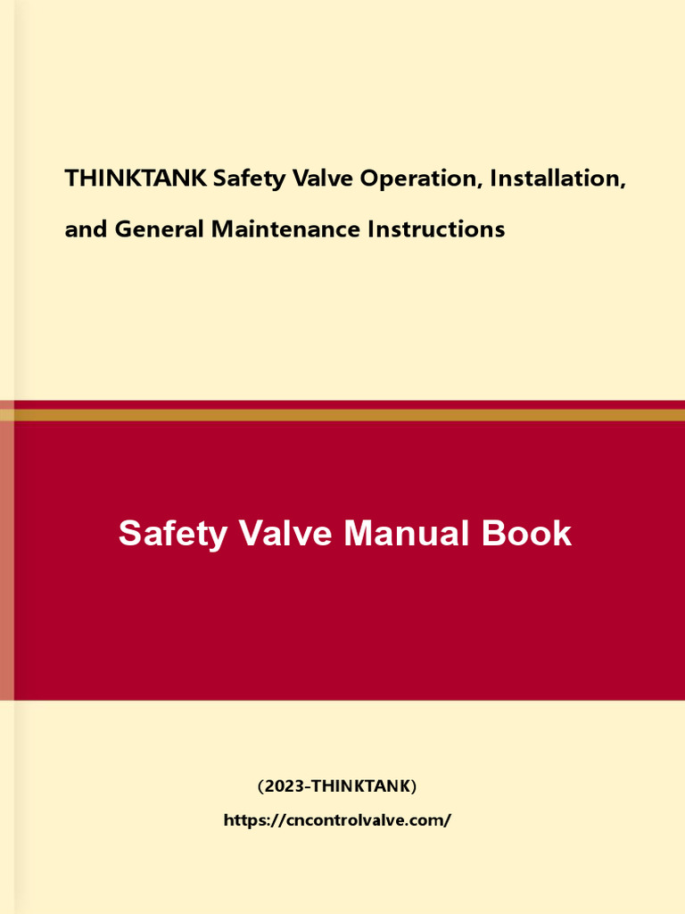Safety-valve-manual-book | PDF | Valve | Welding