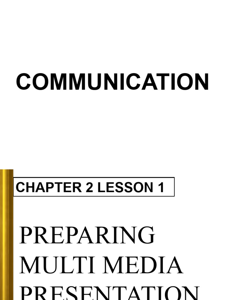 Preparing Multi Media Presentation | PDF