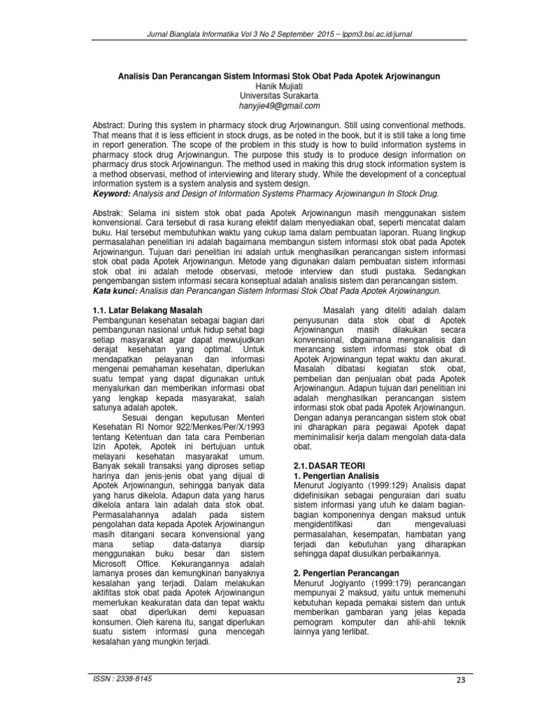 Analisis Dan Perancangan Sistem Informas | PDF Analisis Dan Perancangan Sistem Informas | PDF