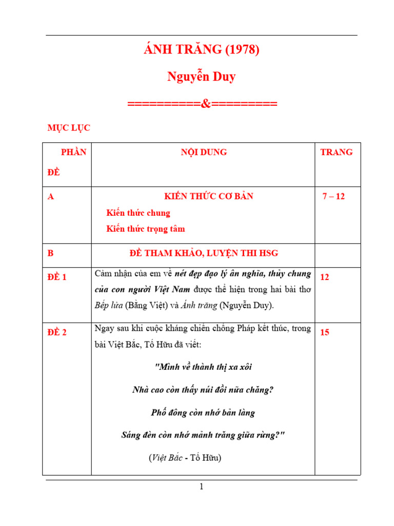 9 Hsg9-Ánh Trăng | PDF