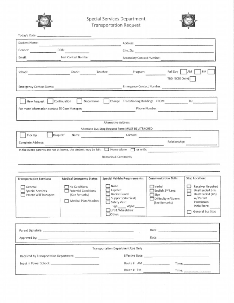 transportation request updated 2 | PDF