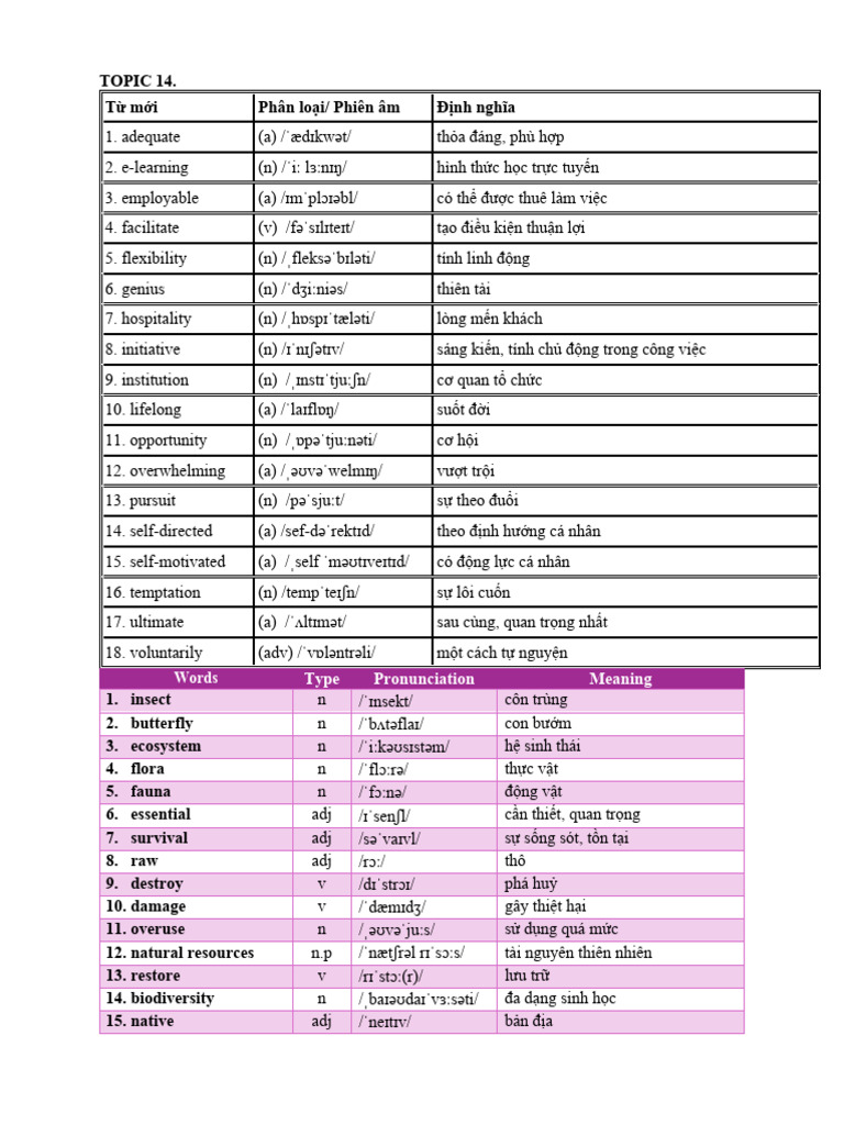 TOPIC-14 Vocab | PDF