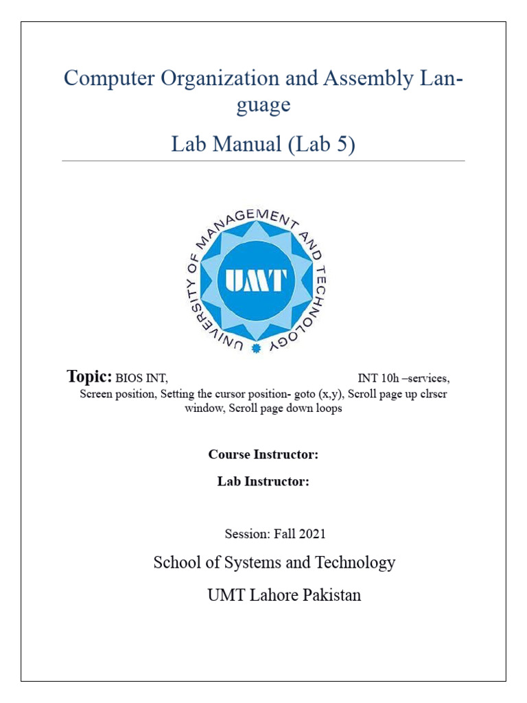 COAL Lab 5 | PDF | Computing | System Software