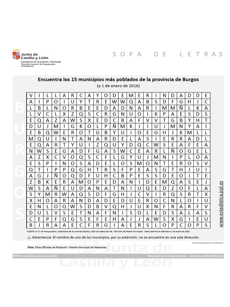 Sopa+de+Letras Burgos | PDF