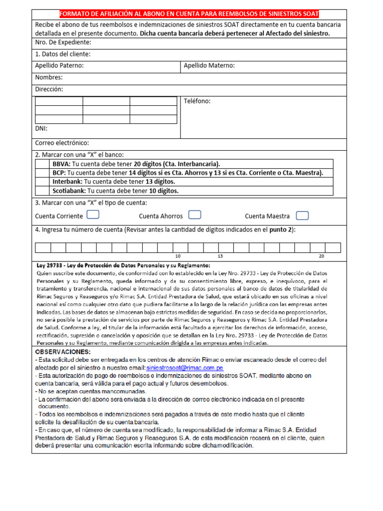 Formato de Afiliación-Editable | PDF