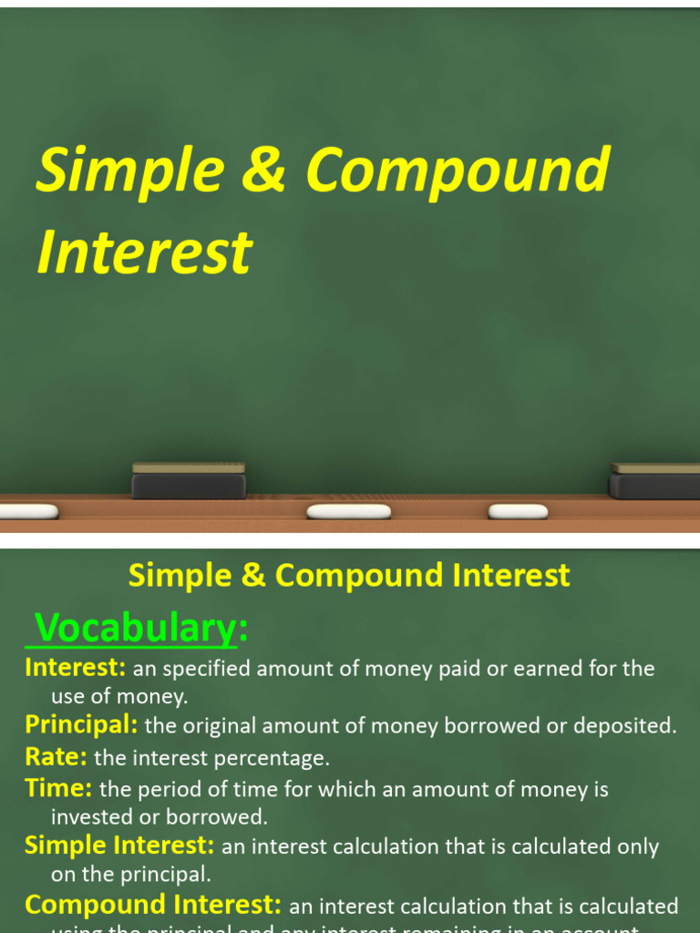 Simple Compound Interest | PDF | Interest | Compound Interest