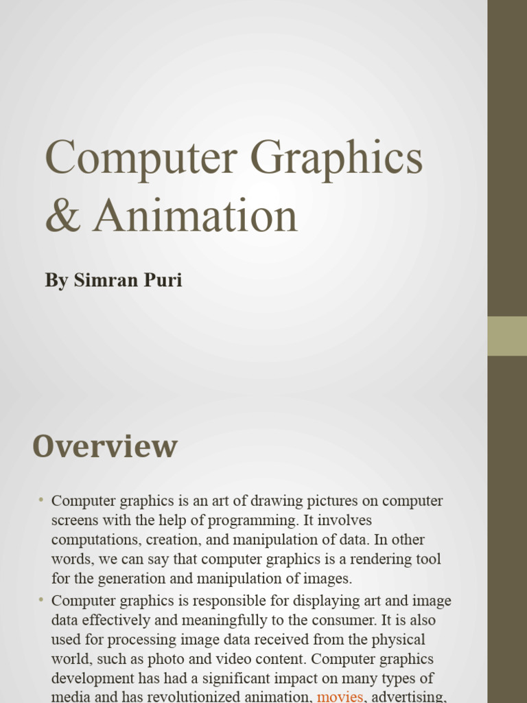 Computer Graphics & Animation Guide | PDF | Liquid Crystal Display ...