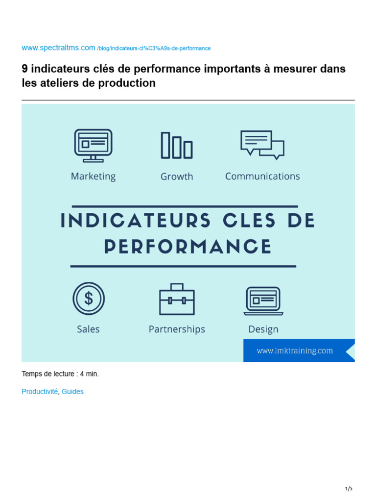 9 Indicateurs Clés de Performance Importants À Mesurer Dans Les ...