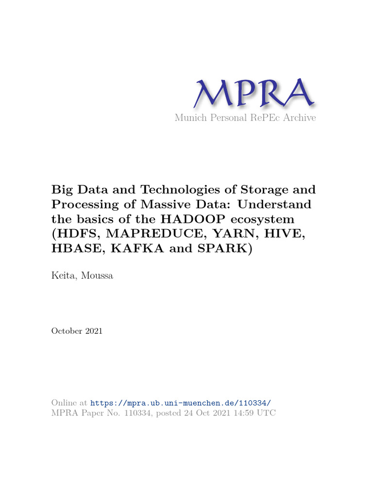 Big Data et Écosystème Hadoop | PDF | Apache Hadoop | MapReduce
