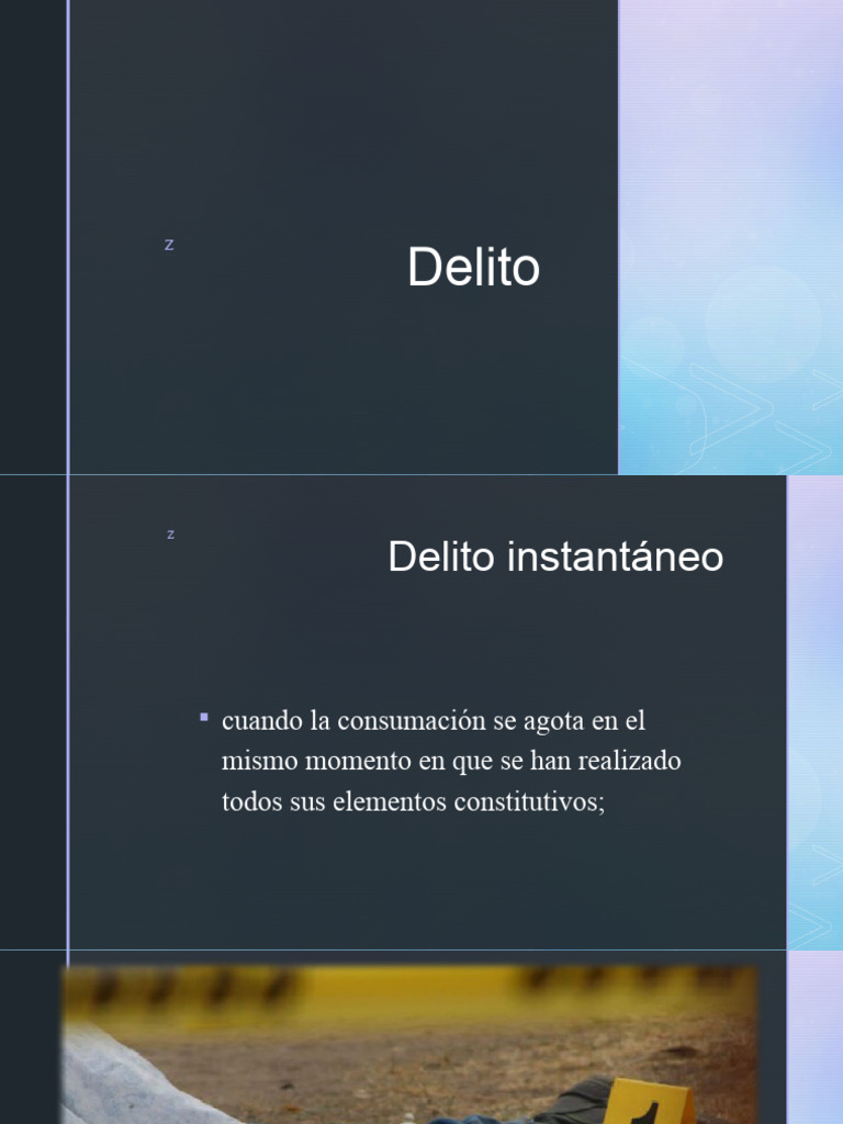 Delito, instantáneo, permanente y continuado | PDF